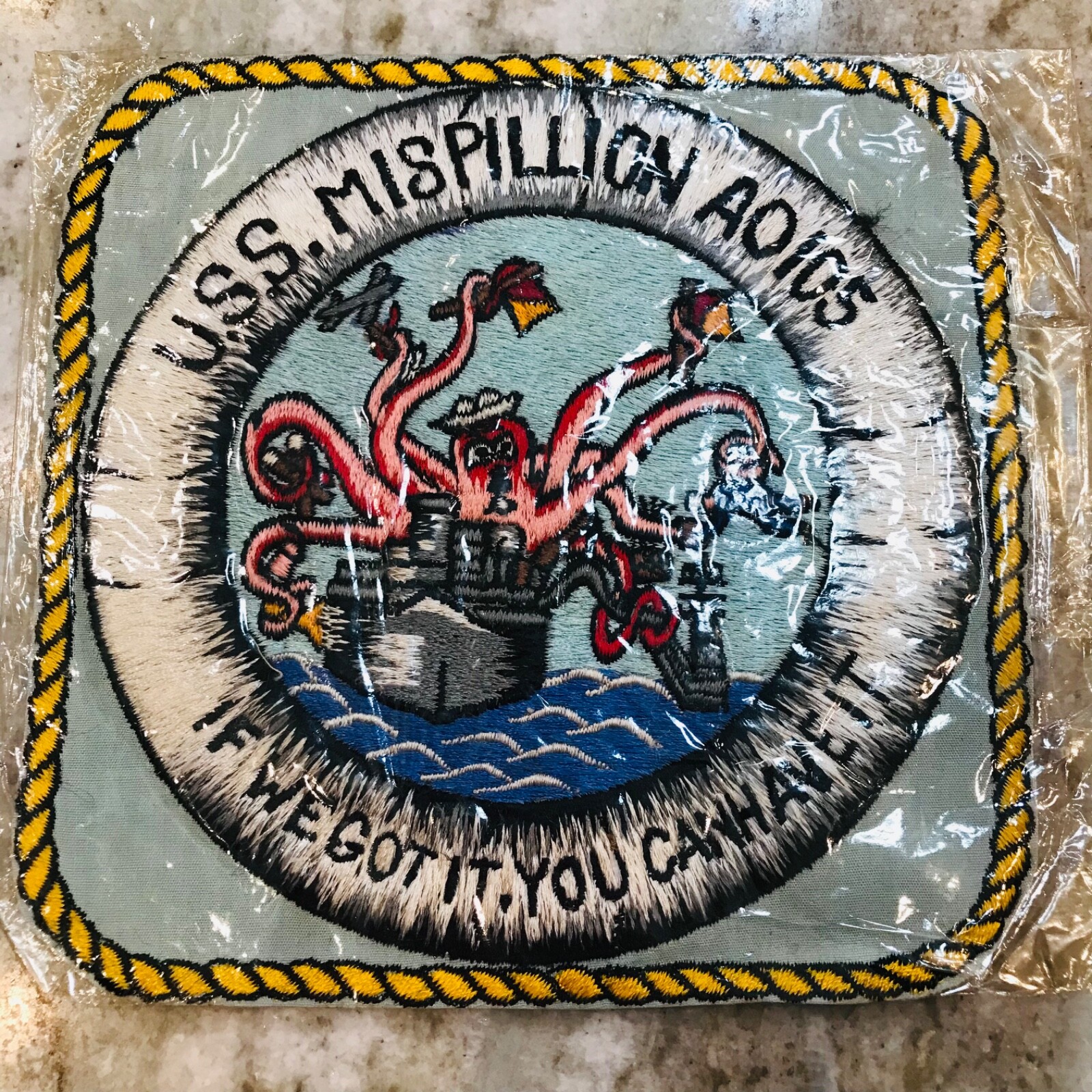 USS MISPILLION 6" Jacket Patch 50’s US Navy AO-105 OILER Theater Cut ...