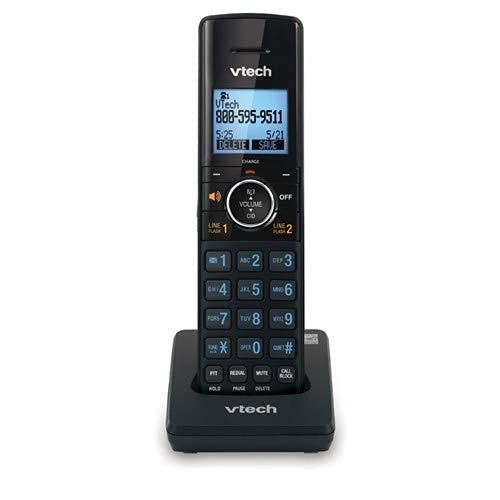 VTech DECT 6.0 2 Line Accessory Handset with Smart Call Blocker Black ...