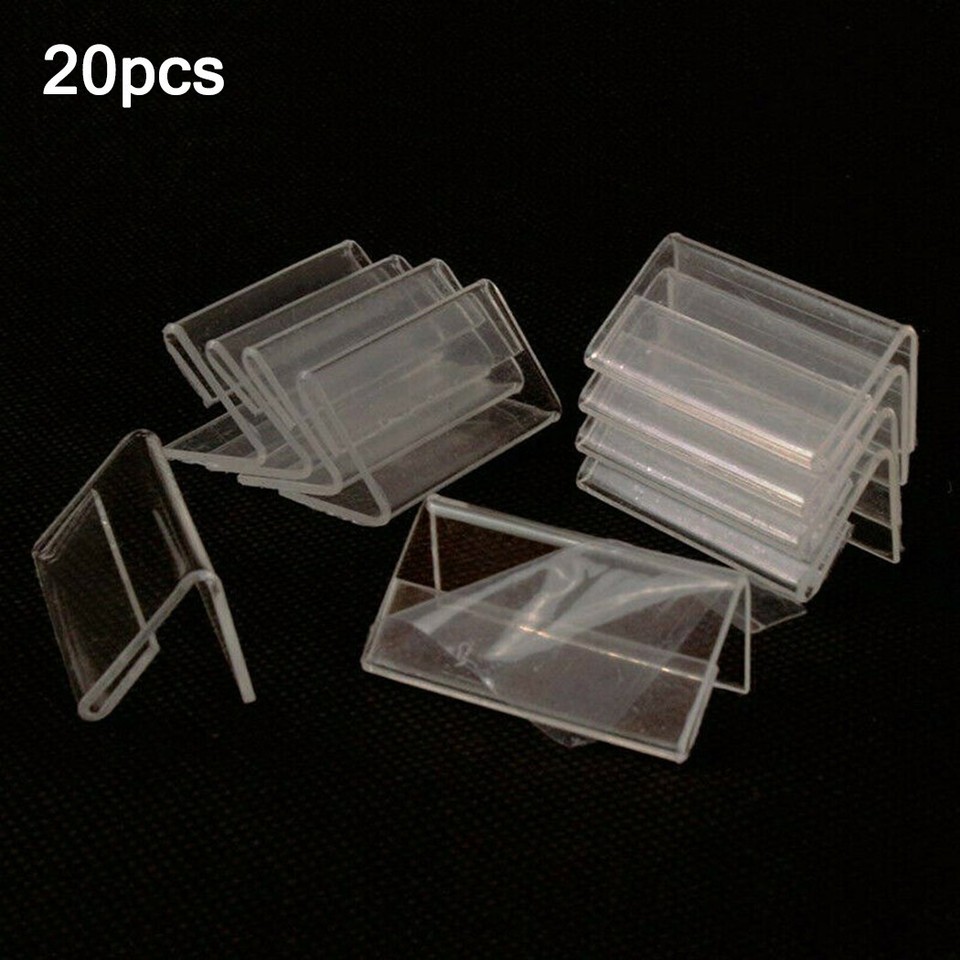 20Pcs 5x7.5cm Mini-Acrylic Sign Display Holder Price Name Card Tag ...