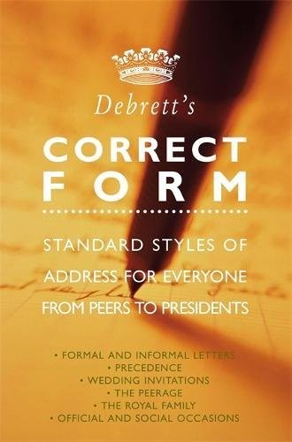 DEBRETT'S CORRECT FORM | eBay