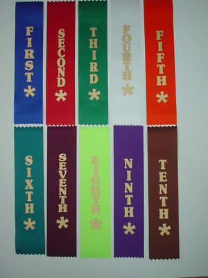 1ST - 10TH PLACE AWARD RIBBONS FOR CLUBS,EVENT,SCHOOLS | eBay