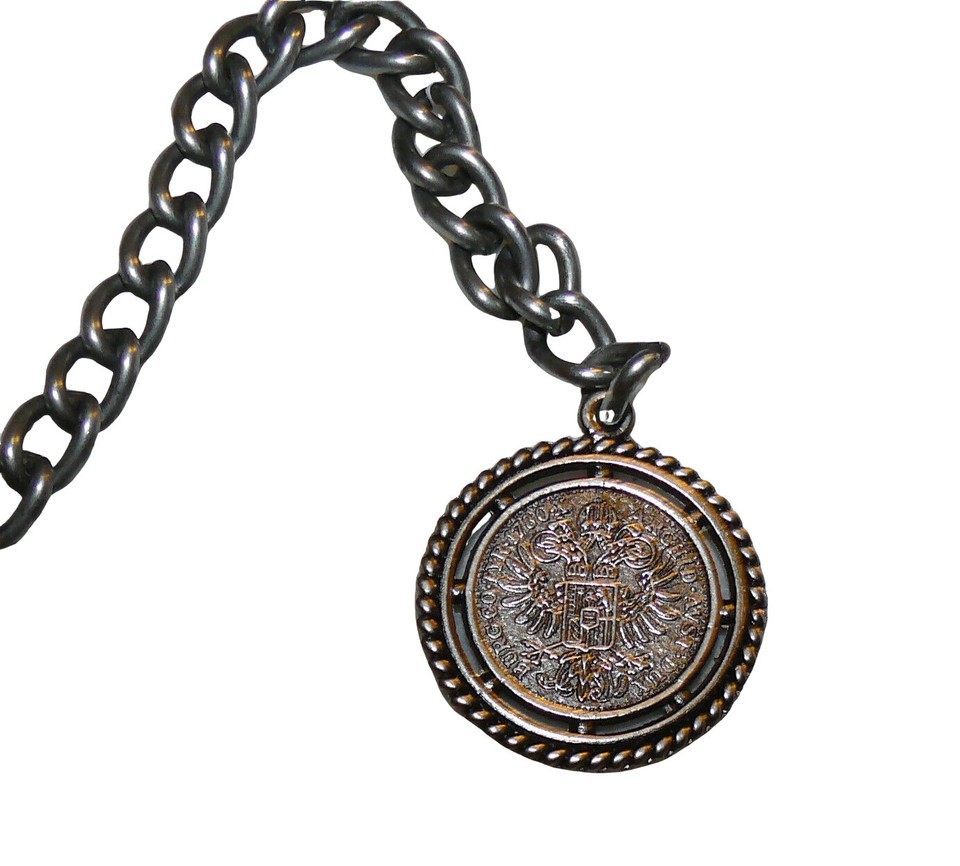 German Charivari Metal Coin CHAIN 4 Oktoberfest Lederhosen Dirndl ...