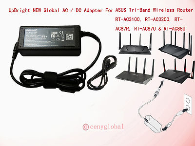 AC Adapter For ASUS RT-AC87U RT-AC88U RT-AC3100 RT-AC3200 Gigabit Wi-Fi ...