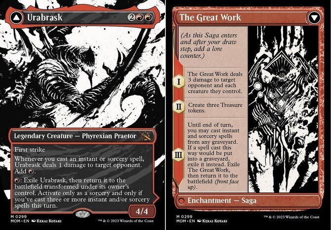 MTG Urabrask // The Great Work - Showcase NM-Mint March of the Machine ...