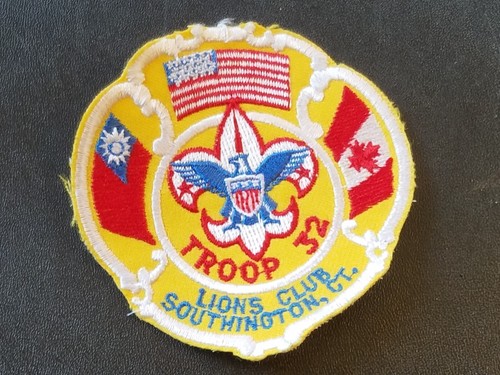 Vintage BSA Boy Scouts Troop 32 Lion's Club Southington CT 3.5" Patch ...