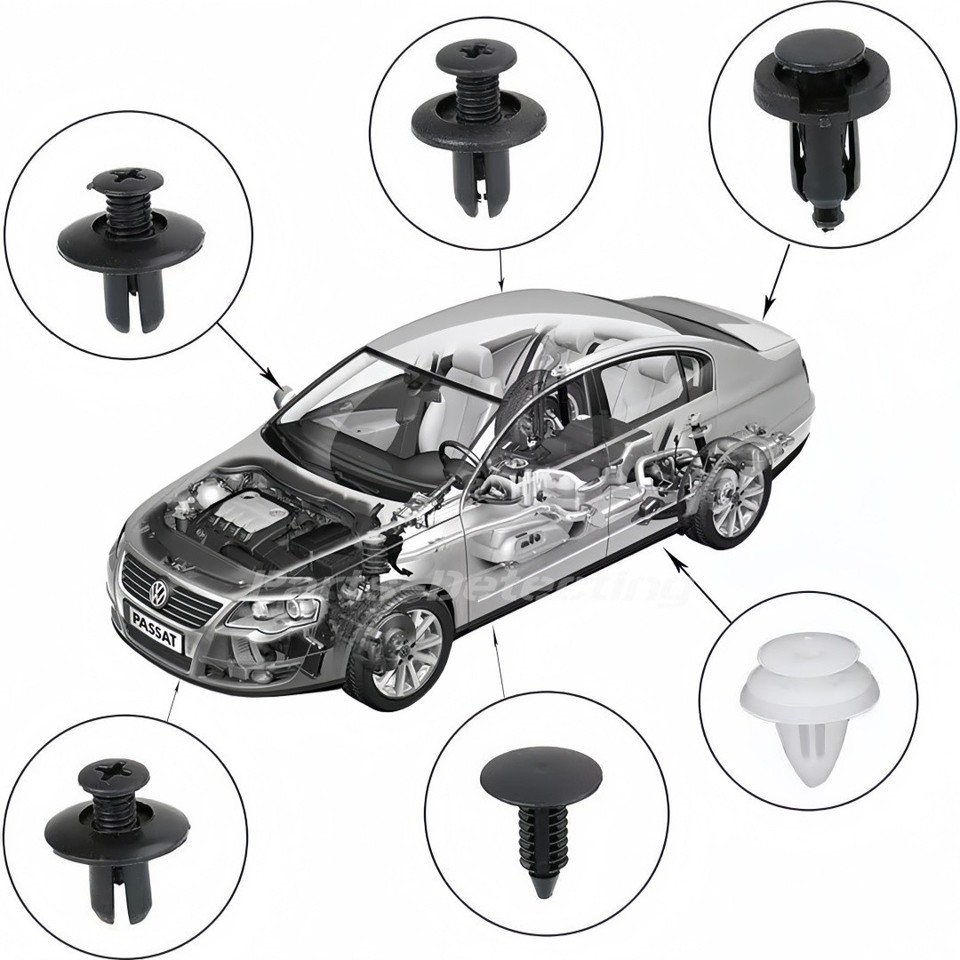 100Pcs Bumper Clips Fender TRIM Car Auto Push Pin Rivet Fastener Panel ...