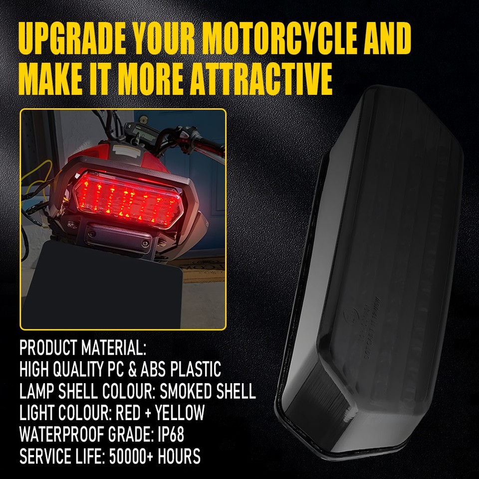 Integrated LED Tail Light Brake Turn Signal For Honda Grom 125 CBR650F ...