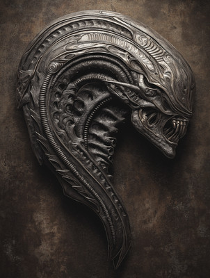 HR Giger Xenomorph Profile Biomechanical Art Poster 18x24in | eBay