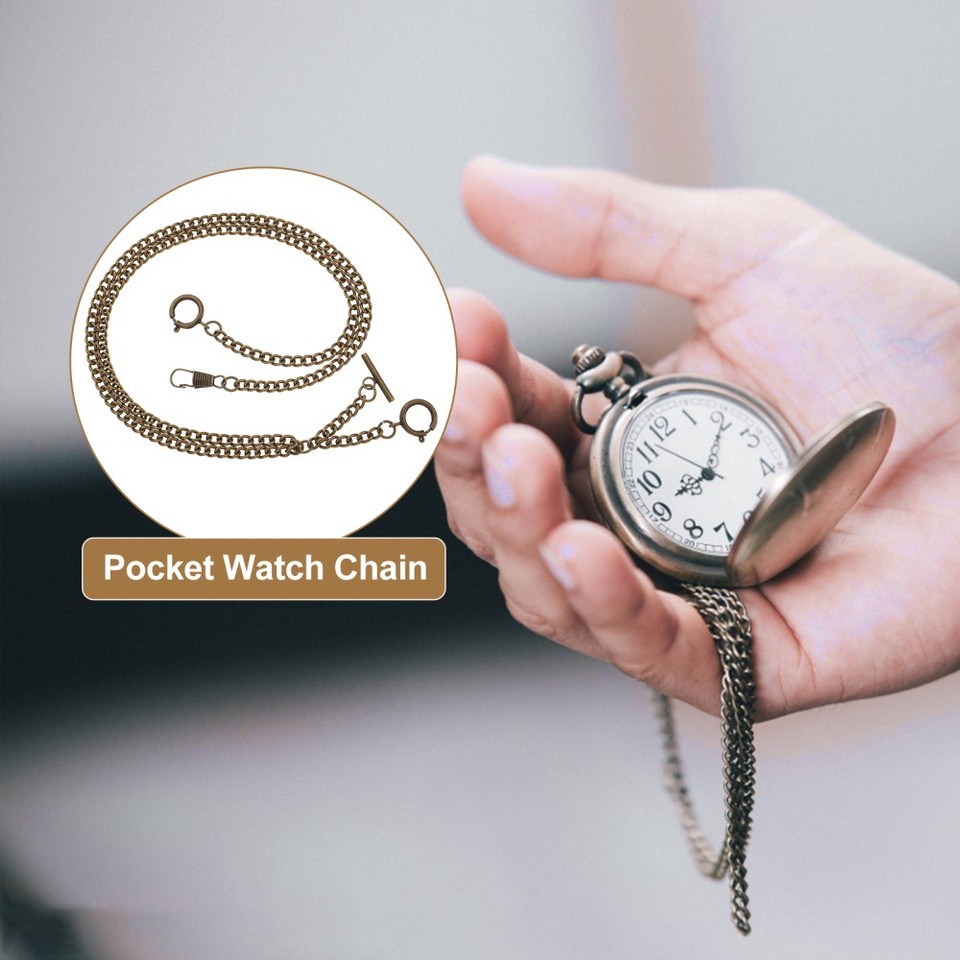 2pcs Men Pocket Watch Chain Metal Chain Wallet Metal Chain DIY Clothing ...