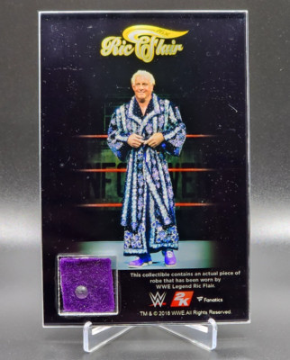 Ric Flair Ring Worn Robe Swatch Relic Plaque Fanatics 2k19 - WWE WWF ...