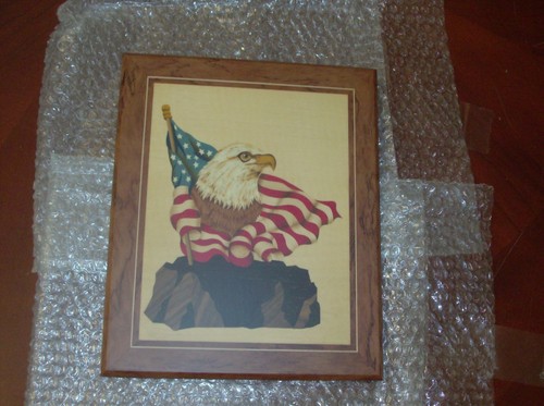 American Flag / Eagle Wood inlay Marquetry | eBay