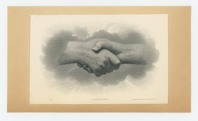 American Bank Note Company Proof, Engraving, "Clasped Hands" G. F. C ...