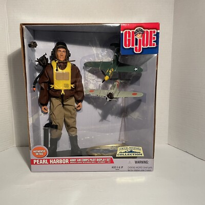 GI JOE Pearl Harbor Collection Army Air Corps Pilot Display 12” Hasbro ...