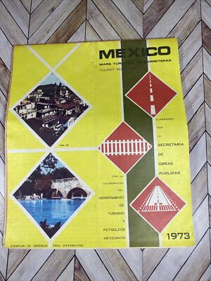 vintage 1973 Mexico Map | eBay