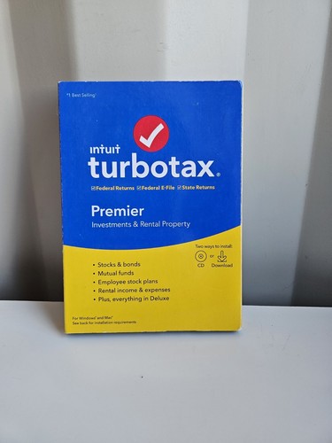 Intuit TurboTax Premier 2019 Investments, Rental Property Federal ...