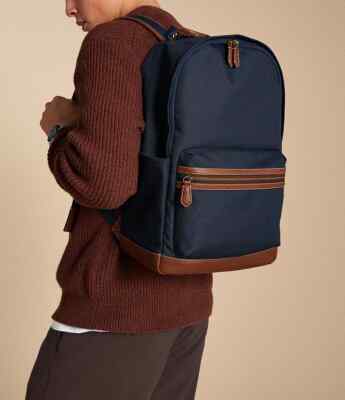 Fossil Buckner Backpack Navy MBG9630400 | eBay