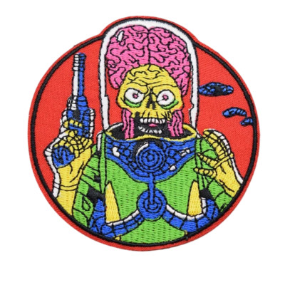 Mars Attacks Tim Burton Alien Patch, Iron On/Sew On | eBay