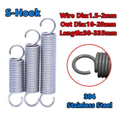 Hook Stainless Spring Expansion Extension Tension Springs Wire Dia 1 ...