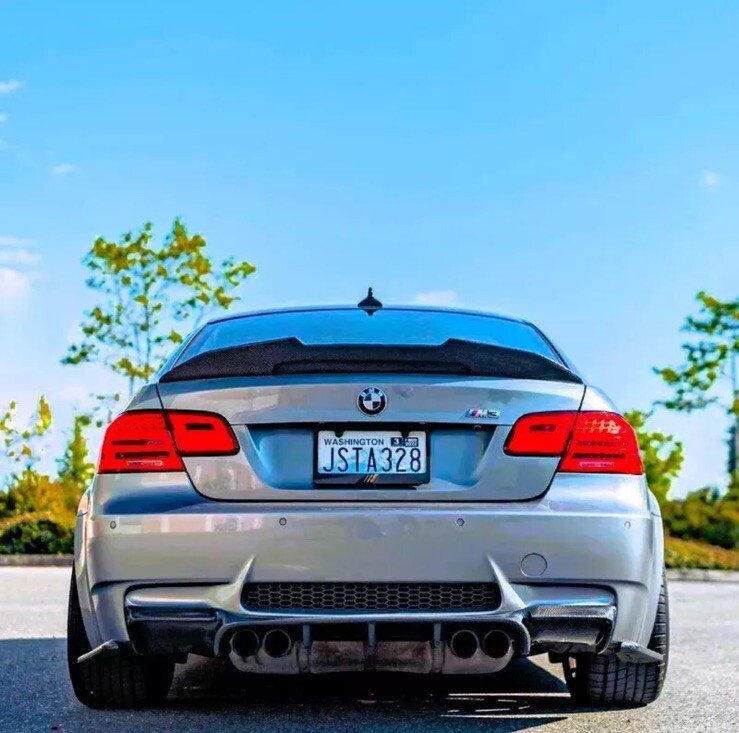 BMW 3 Series Coupe M3 E92 Gloss Black High Kick PSM Ducktail Spoiler ...