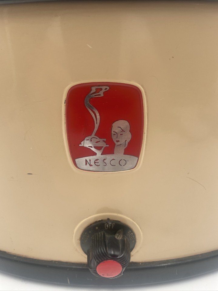 Vintage NESCO Electric Roaster Cat. 9735 Chrome Hinged Lid Bakelite ...