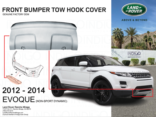 GENUINE FACTORY OEM LAND ROVER FRONT BUMPER TOW HOOK COVER RANGE EVOQUE ...