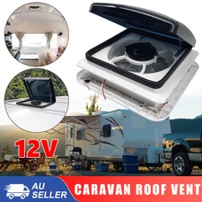 12v Shower Roof Hatch LED Lights Vent Exhaust Fan Caravan Jayco ...