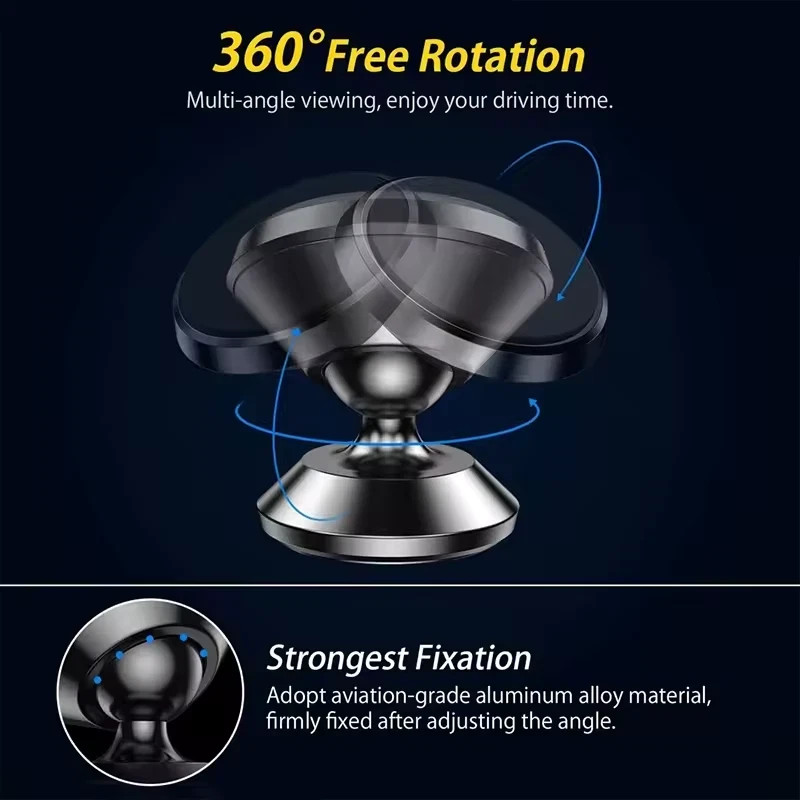 In Car Magnetic Phone Holder Mount Dashboard Dash Mobile Rotate 360 ...