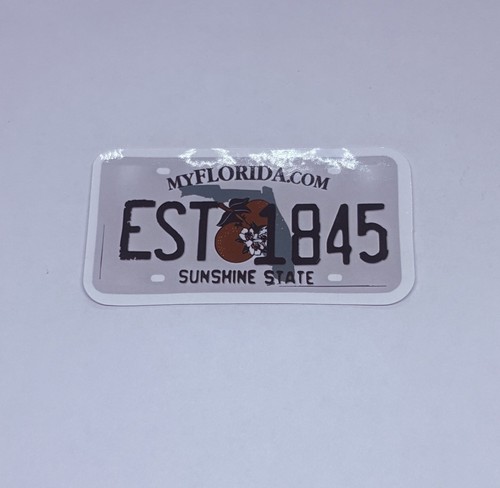 Florida Novelty License Plate Sticker Sunshine Art Decal Vinyl Souvenir ...