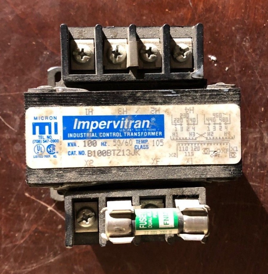 Impervitran Industrial Control Transformer MICRON B050BTZ13JK