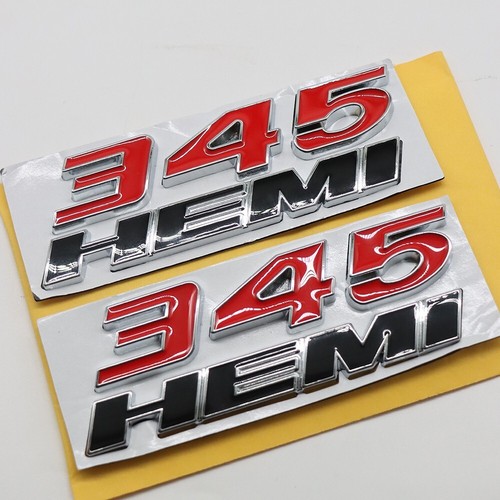 Fit For Challenger Durango 345 HEMI Badge Red Black Metal Stickers Auto ...
