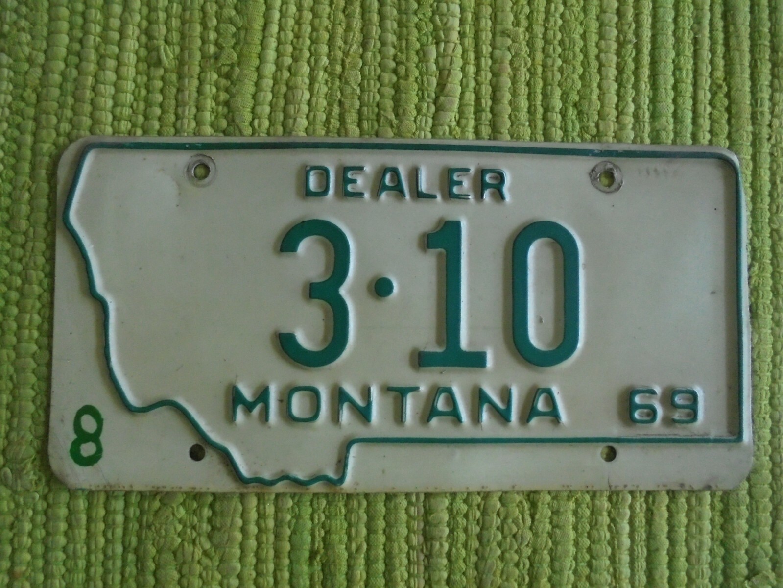 1969 Montana DEALER License Plate MT 69 Tag State Shape Low # 3-10 | eBay