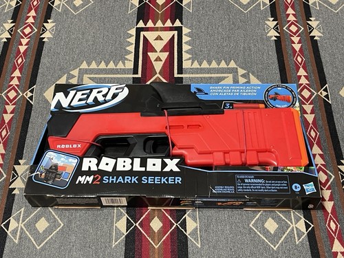 NERF-MM2 Shark Seeker 3X Mega Dart Blaster Gun for Roblox Digital ...