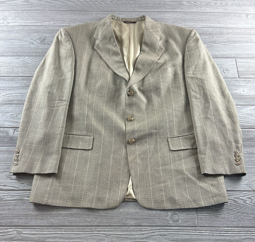 HART SCHAFFNER MARX Blazer Men's Size 46R Beige Checked Wool DILLARDS ...