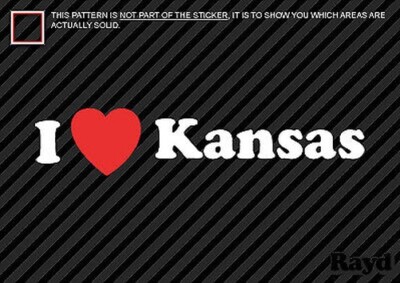 (2) I Love Kansas Autocollant Décalque Découpé Vinyle | eBay