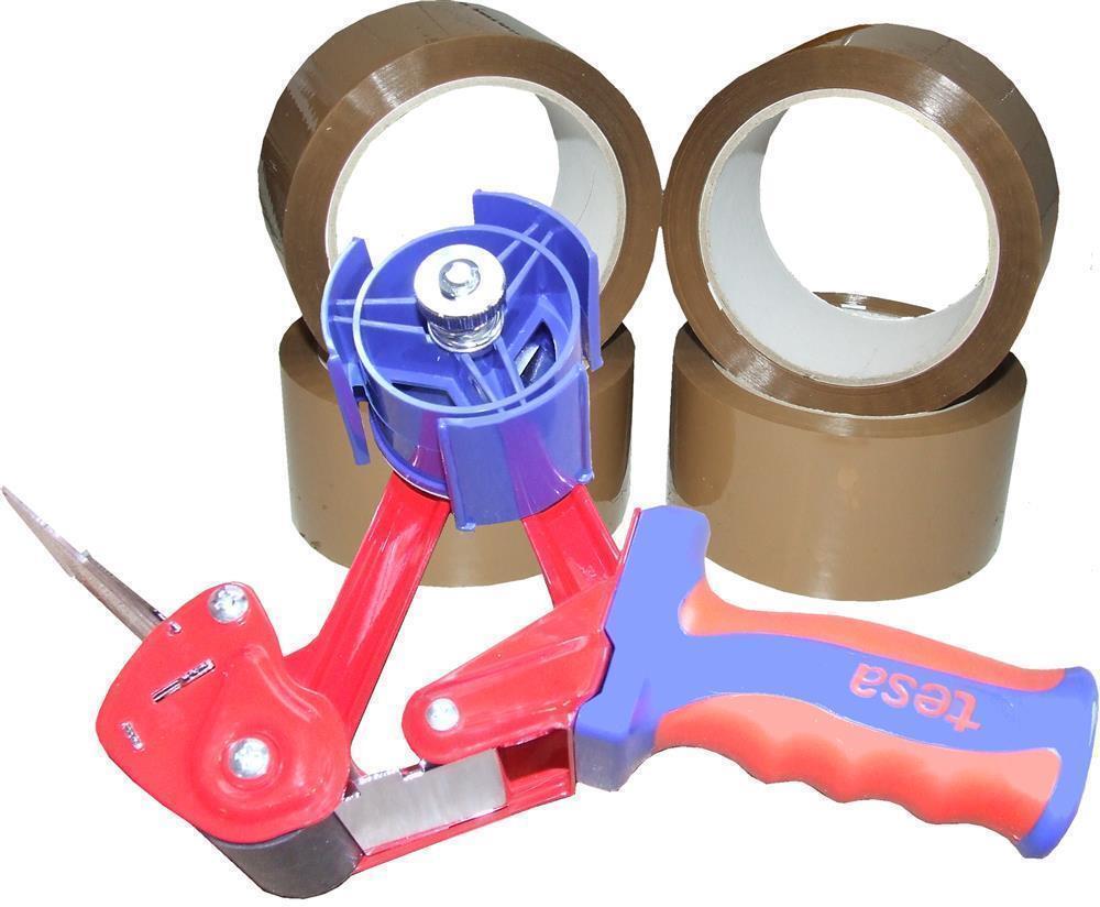 30 Rollen Klebe Pack Paket Band braun leise 66m + 1 tesa Abroller ...