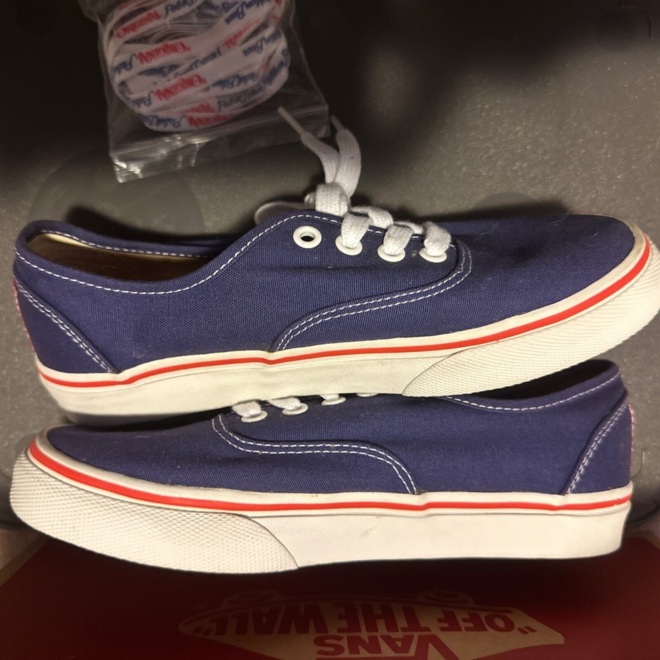 Vans X Pabst Blue Ribbon PBR Beer Limited Red White Blue Shoes W Sz 6 M ...