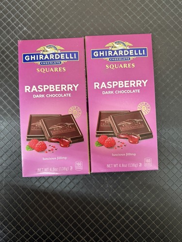 Ghirardelli Raspberry Dark Chocolate Square Filling Bars 4.8oz Bb 02/25 ...