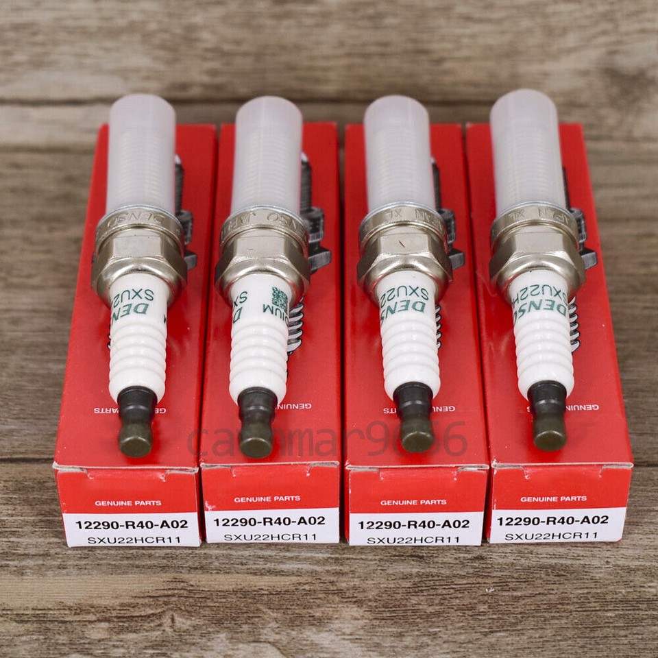 4Pcs Iridium Spark Plugs Fits For Honda Denso 12290-R40-A02 SXU22HCR11S ...