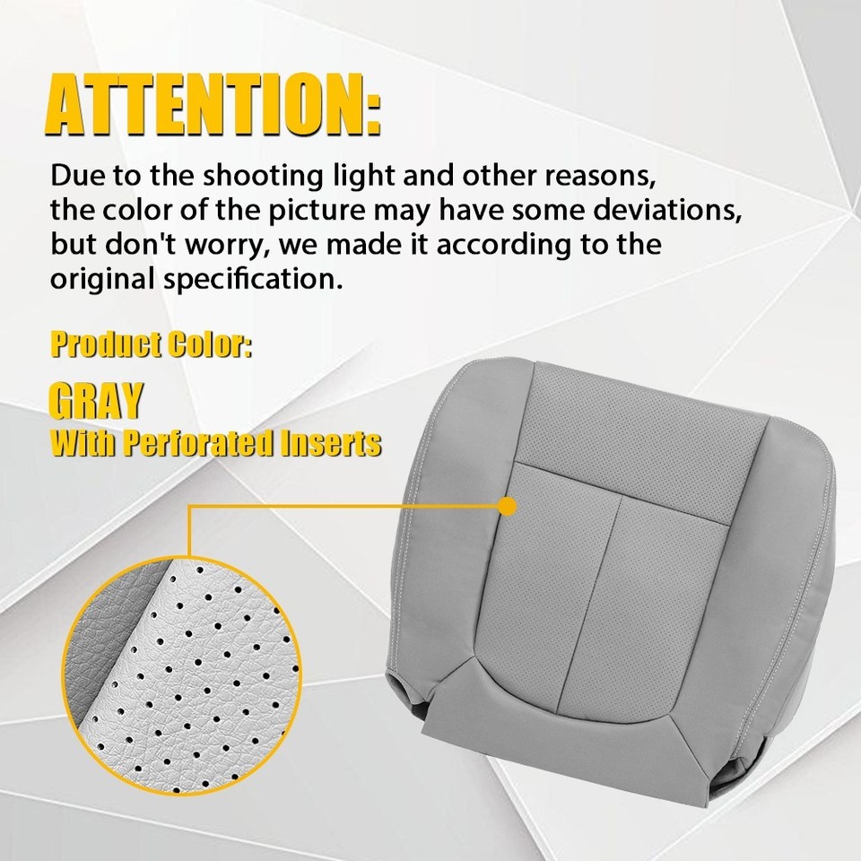 For Ford F-250 F-350 F-450 Super Duty 11-16 Left Bottom Leather Seat ...