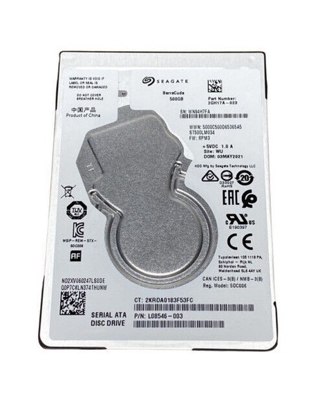 Seagate BarraCuda Pro ST500LM034 HDD, 500GB, 2.5'' Internal Hard Drive ...