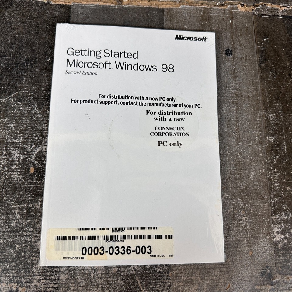Getting Started Microsoft WINDOWS 98 Second Edition CD KEY SEALED - NO ...