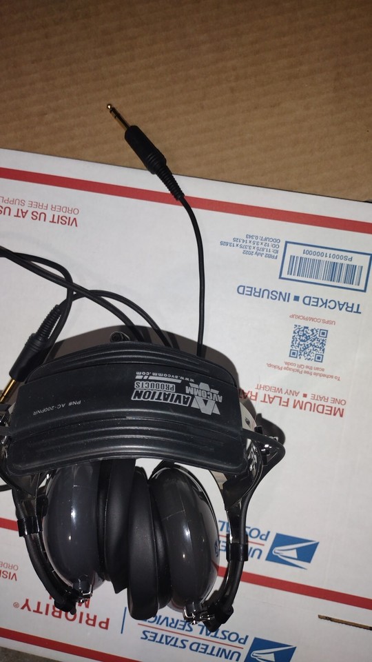 AVCOMM AC-200PNR Passive Aviation Headset General Aviation Dual Plug ...