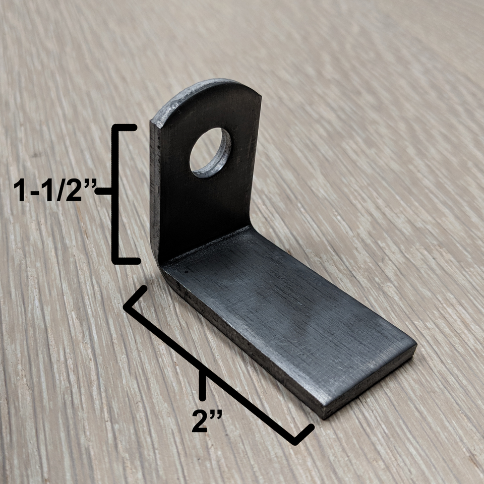 Weld On Steel Angle 90° Degree L Bracket 2" x 1" x 1-1/2" 1/8 ...