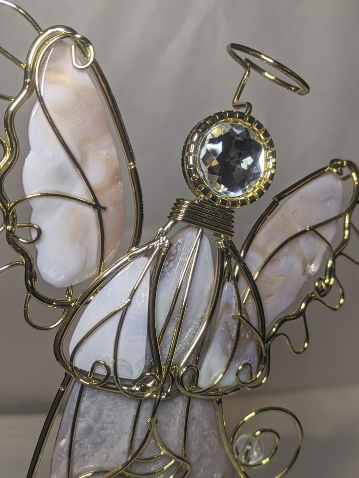 Capiz Shell Angel Christmas Tree 8 5/8" Tall Topper | eBay