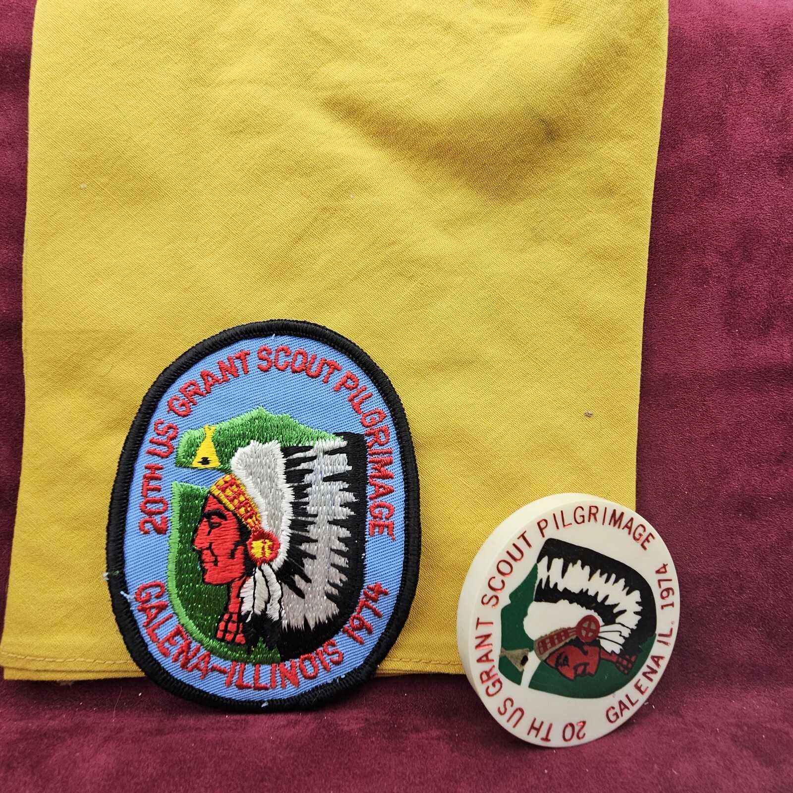 BSA Vintage 1974 Lot Of 3 Neckerchief Slide Patch Galena Illinois ...