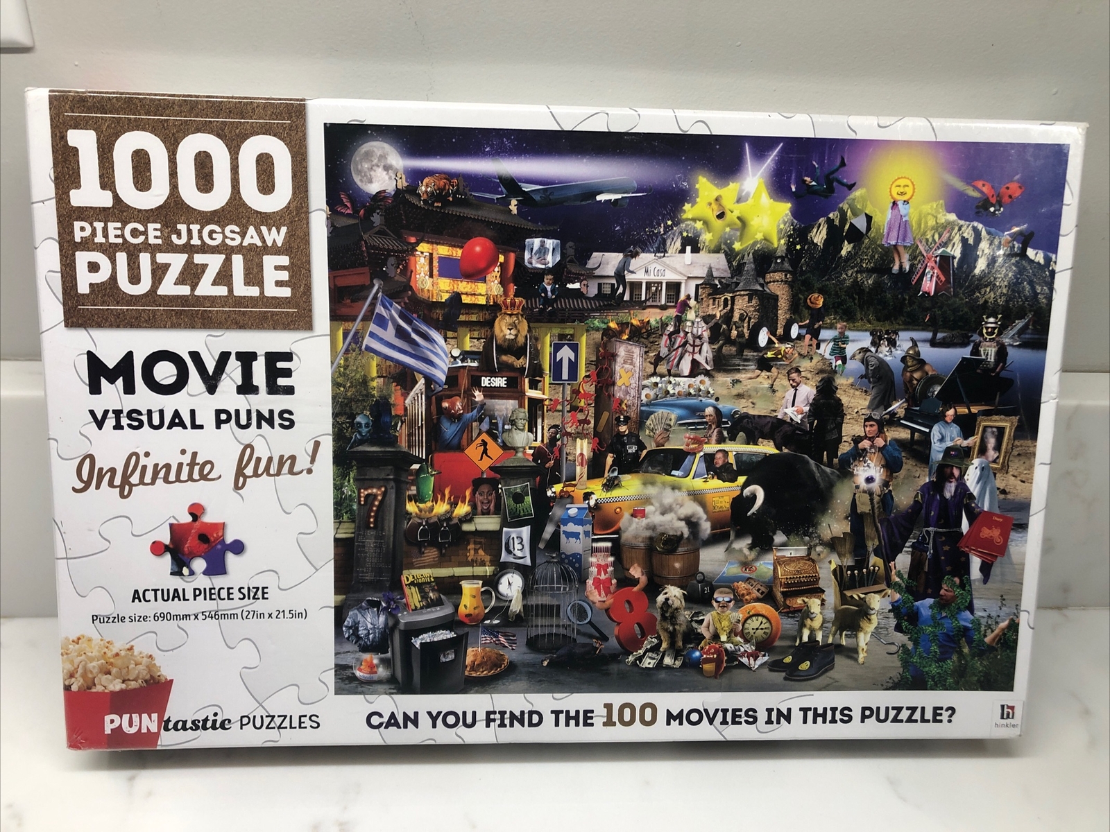 1000 Piece Jigsaw Puzzle Puntastic Puzzles Movie Visual Puns Hinkler ...