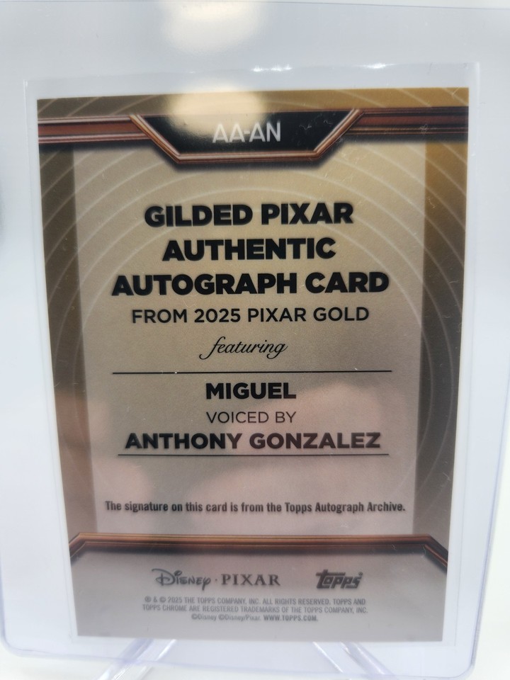 2025 TOPPS CHROME PIXAR GOLD GILDED PIXAR AUTO RAYWAVE REFRACTOR /25 MIGUEL COCO | eBay