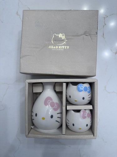 SANRIO Hello Kitty sake bottle cup set Tokkuri Choko Face type Japan | eBay