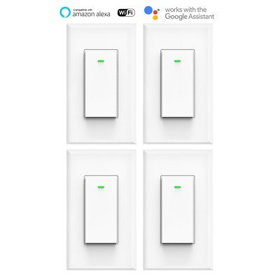 Smart WIFI Switch Light Wall Works with Alexa Google Home voice smart ...