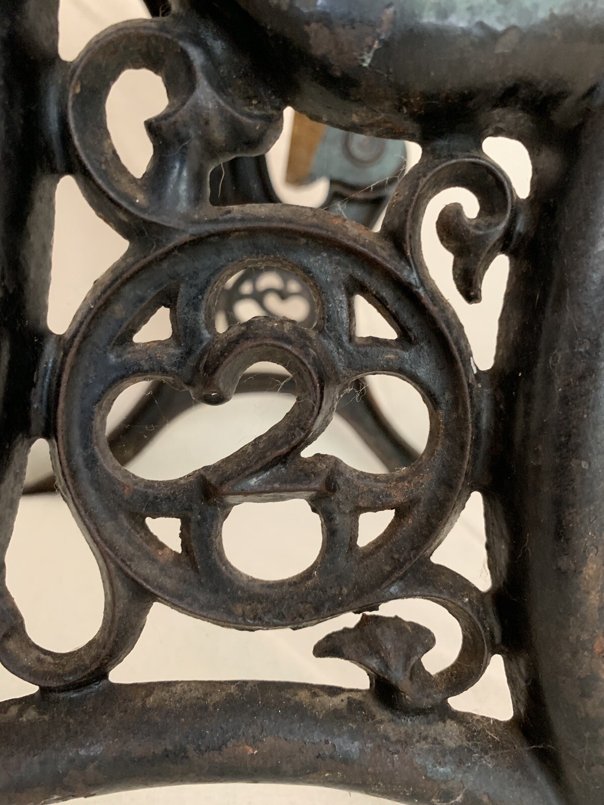 Antique 19th Century Cast Iron Scroll & Wooden School Desk | eBay